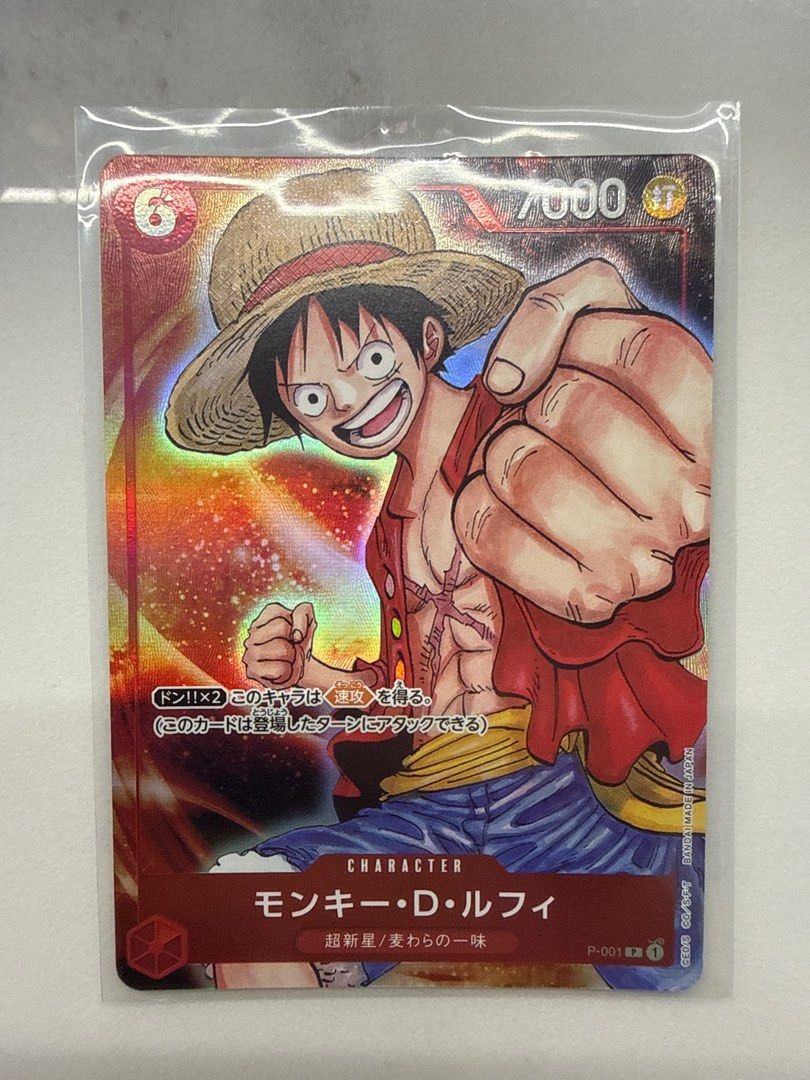 One Piece Card Game - Monkey D. Luffy P-001, Hobbies & Toys, Toys ...