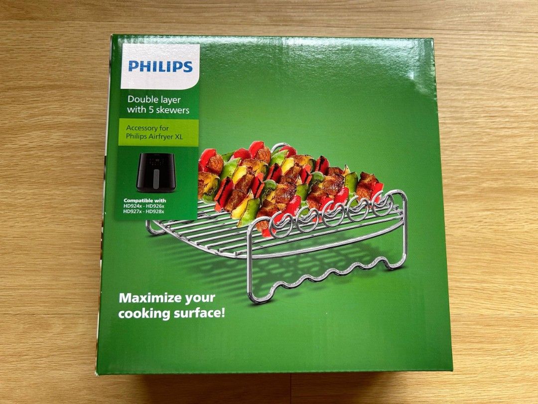 Philips Airfryer XL Double Layer with 5 Skewers, TV & Home Appliances ...