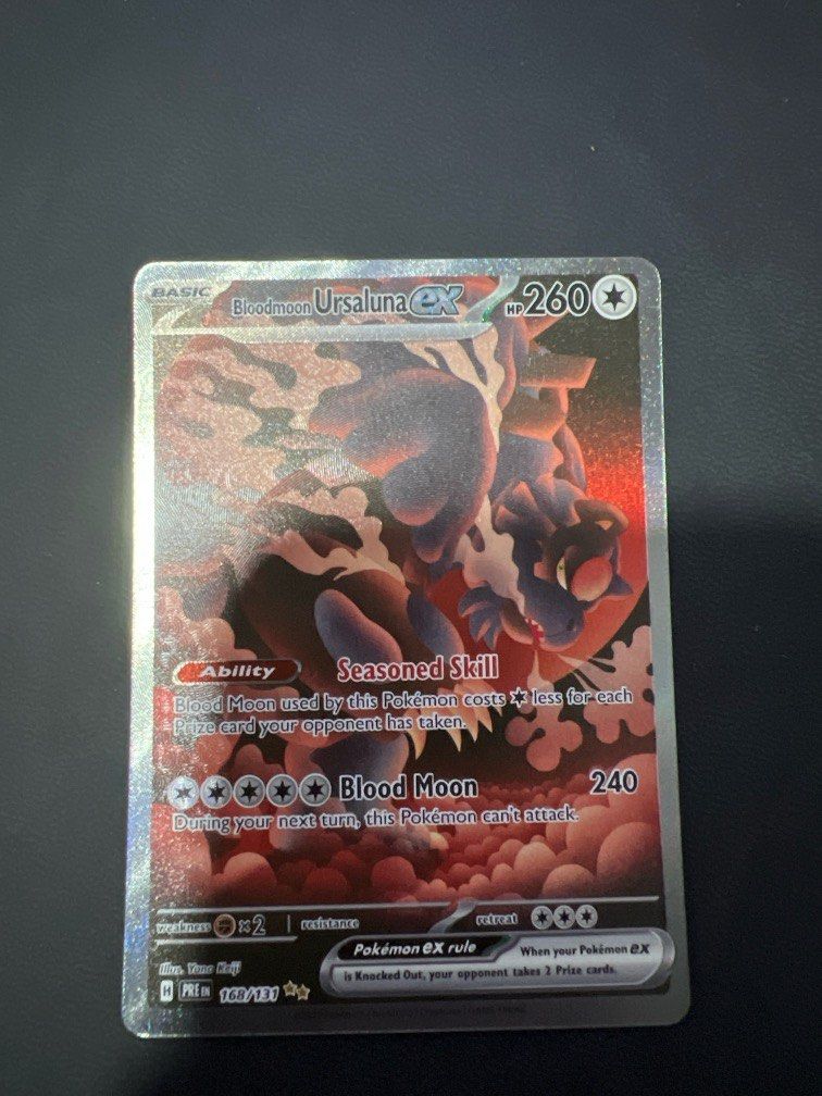 Pokemon Bloodmoon Ursaluna ex 168/131 Sv: Prismatic Evolutions SIR ...
