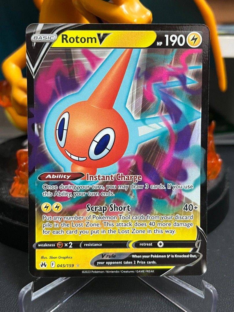 Pokemon TCG Cards Rotom V, Hobbies & Toys, Toys & Games on Carousell