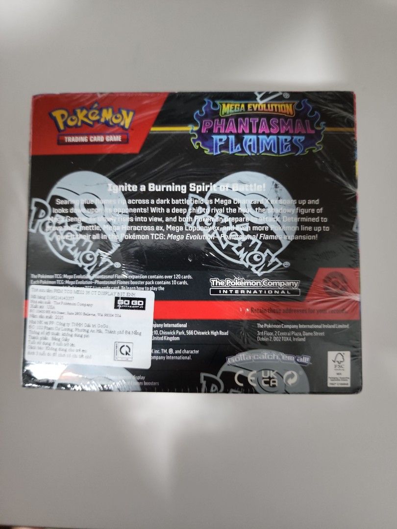 Pokemon TCG Mega Evolution Phantasmal Flames Booster Box, Hobbies ...