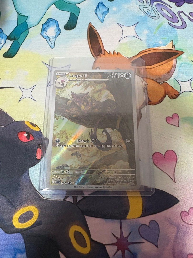Pokemon White Flare Liepard IR, Hobbies & Toys, Toys & Games on Carousell