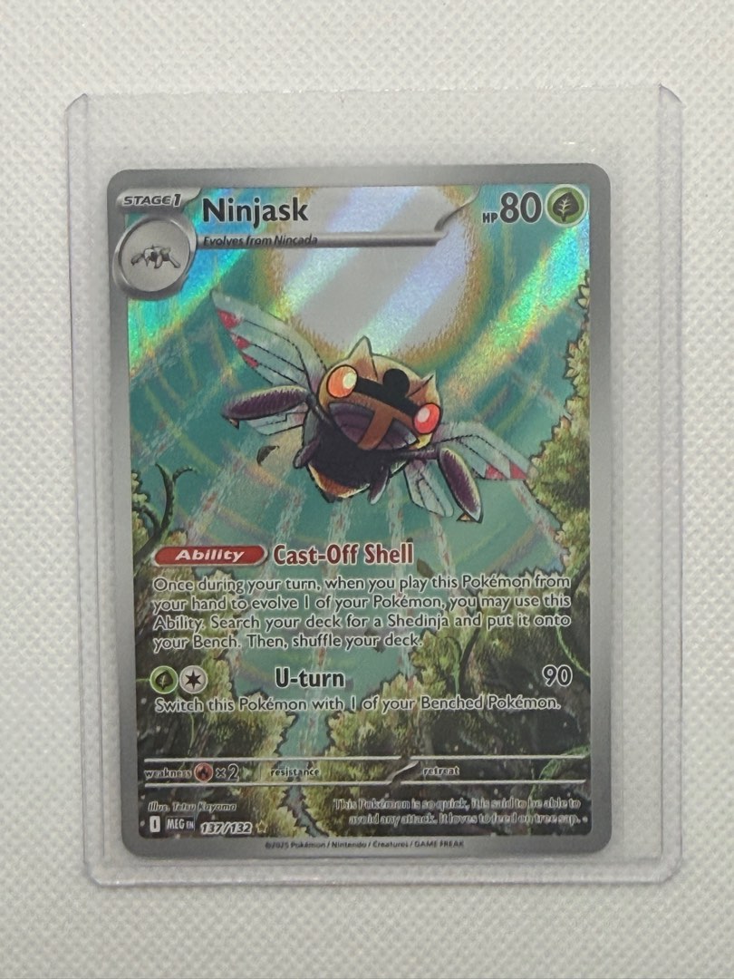 Pokémon TCG Mega Evolutions Ninjask IR- 137/132, Hobbies & Toys, Toys ...