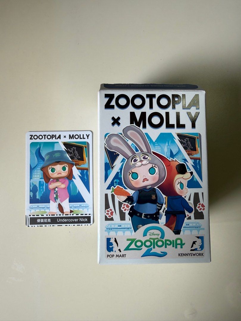 POP MART Zootopia x Molly - Undercover Nick, Hobbies & Toys, Toys ...
