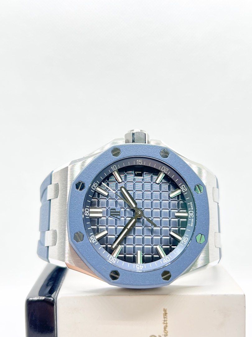 Pre Owned Audemars Piguet Royal Oak Offshore 15605SK Smoke Blue Dial ...