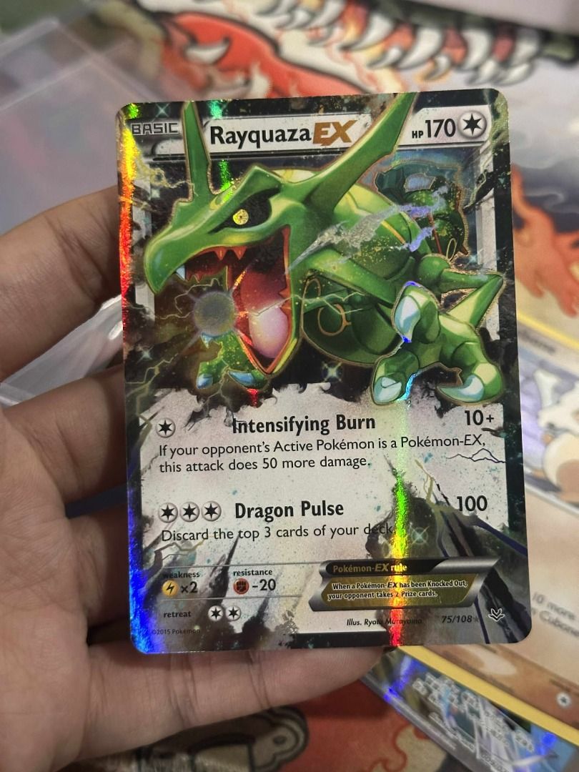 Rayquaza EX #75 Pokemon Roaring Skies, Hobbies & Toys, Toys & Games on ...