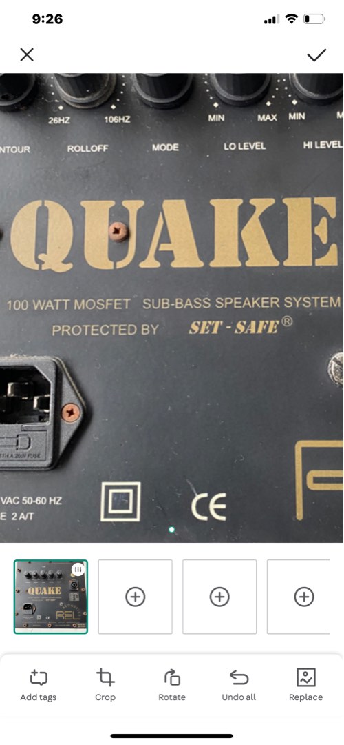 REL Acoustics Quake 100 Watt Sub-Bass Speaker. Can power System, Audio ...