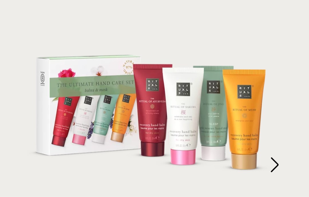Rituals The Ultimate Hand Care Set recovery hand balm 4x20 ml, Beauty ...