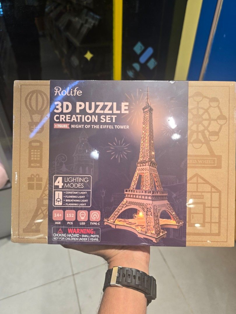 Rolife 3D Puzzle Creation Set - Night of the Eiffel Tower, Hobbies ...