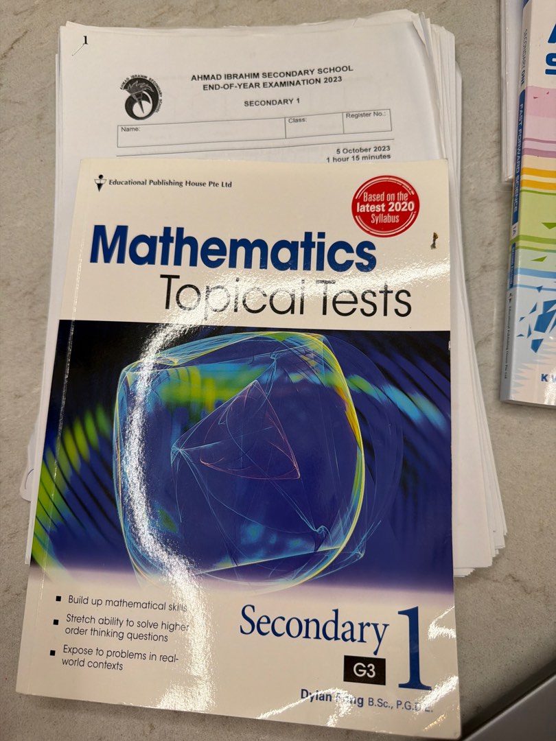 Secondary 1 Mathematics Topical Tests Textbook, Hobbies & Toys, Books ...