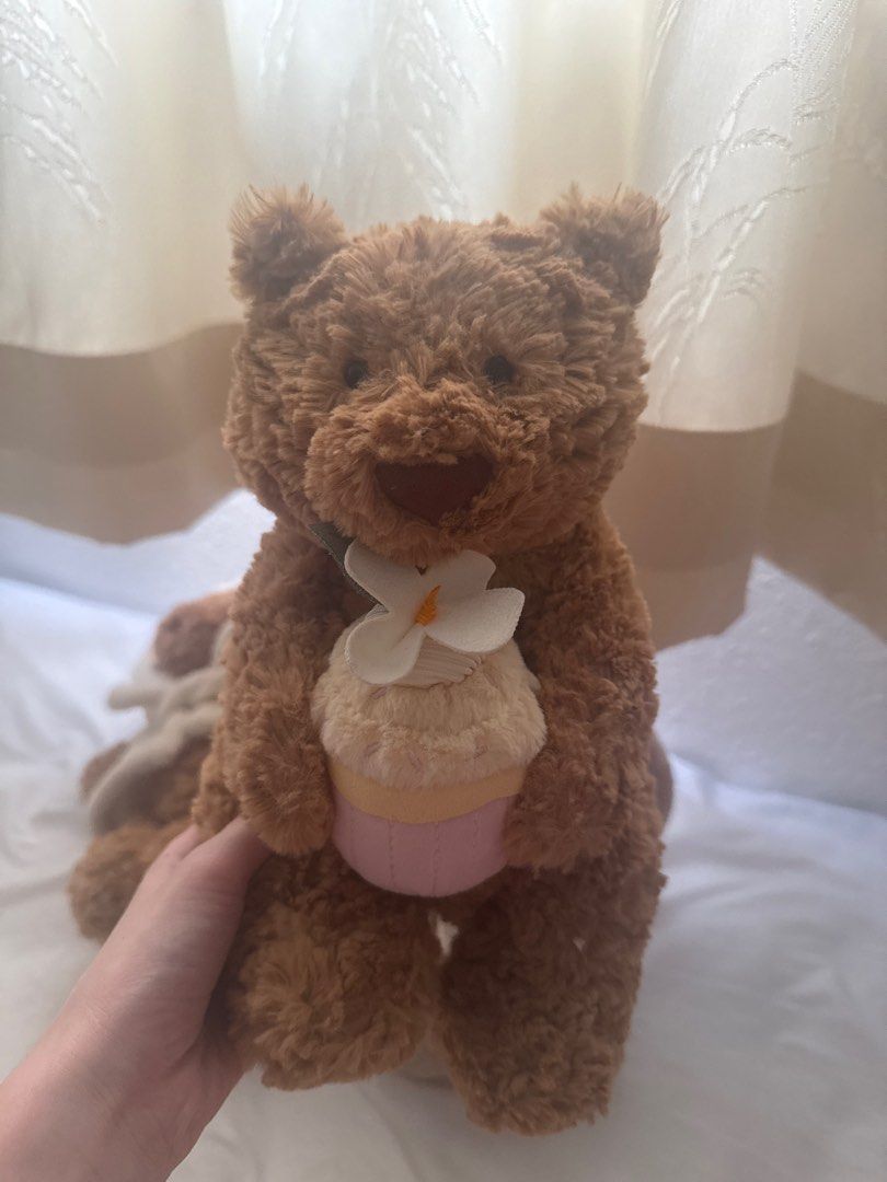 JellyCat Shanghai Cupcake Bartholomew Bear Bathrobe Bear Bashful Bunny ...