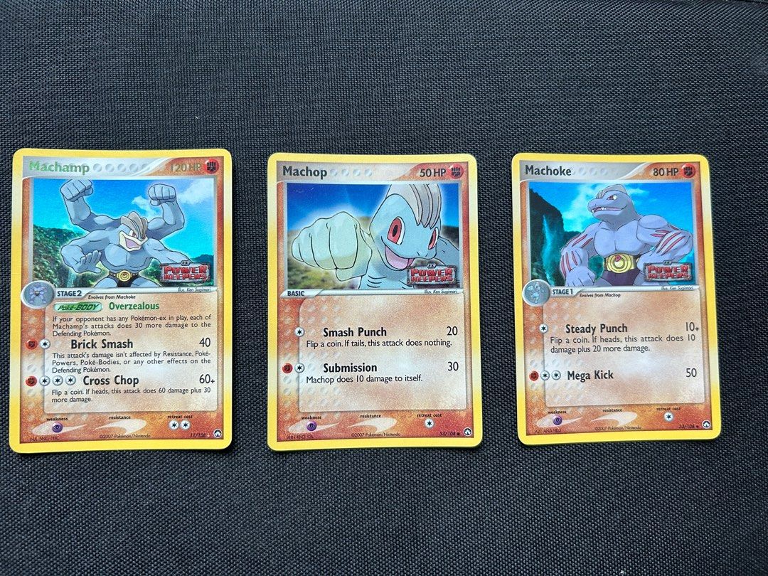 [Set] Machamp Machoke Machop Power Keepers Reverse Holo Stamped TCG ...