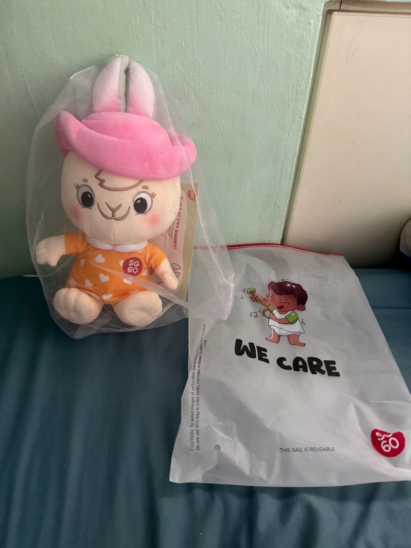 SG60 Becky Bunny Plush Toy, Hobbies & Toys, Toys & Games on Carousell