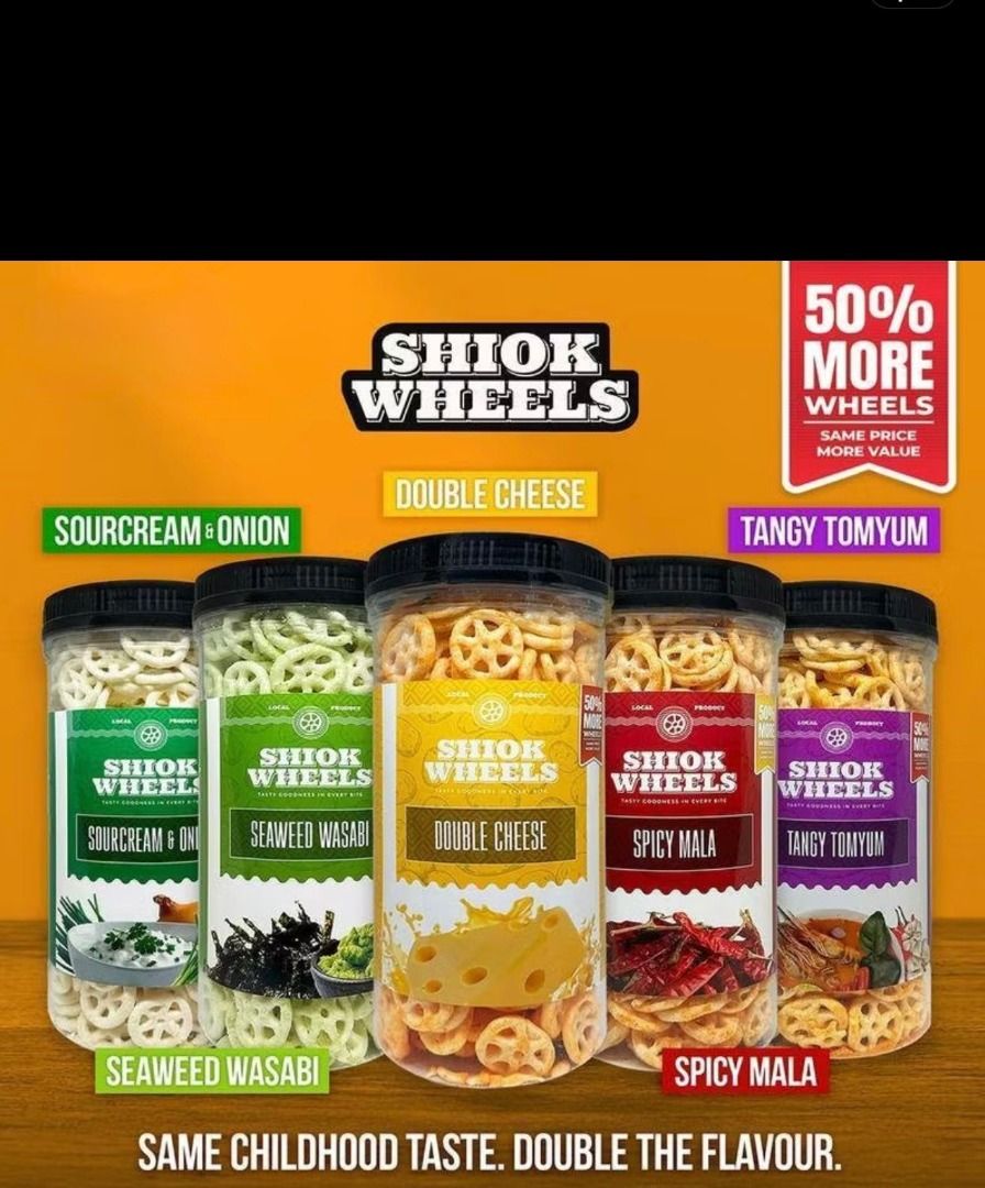 SHIOK WHEELS - #1 BEST SELLER! (CHEESE/ SEAWEED WASABI/ SOURCREAM/ MALA ...