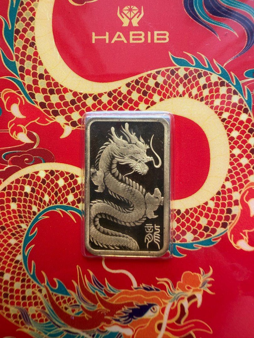 (Nice SN:93) HABIB 2024 Lunar Dragon 5g LBMA Fine Gold Bar Emas 999.9 ...