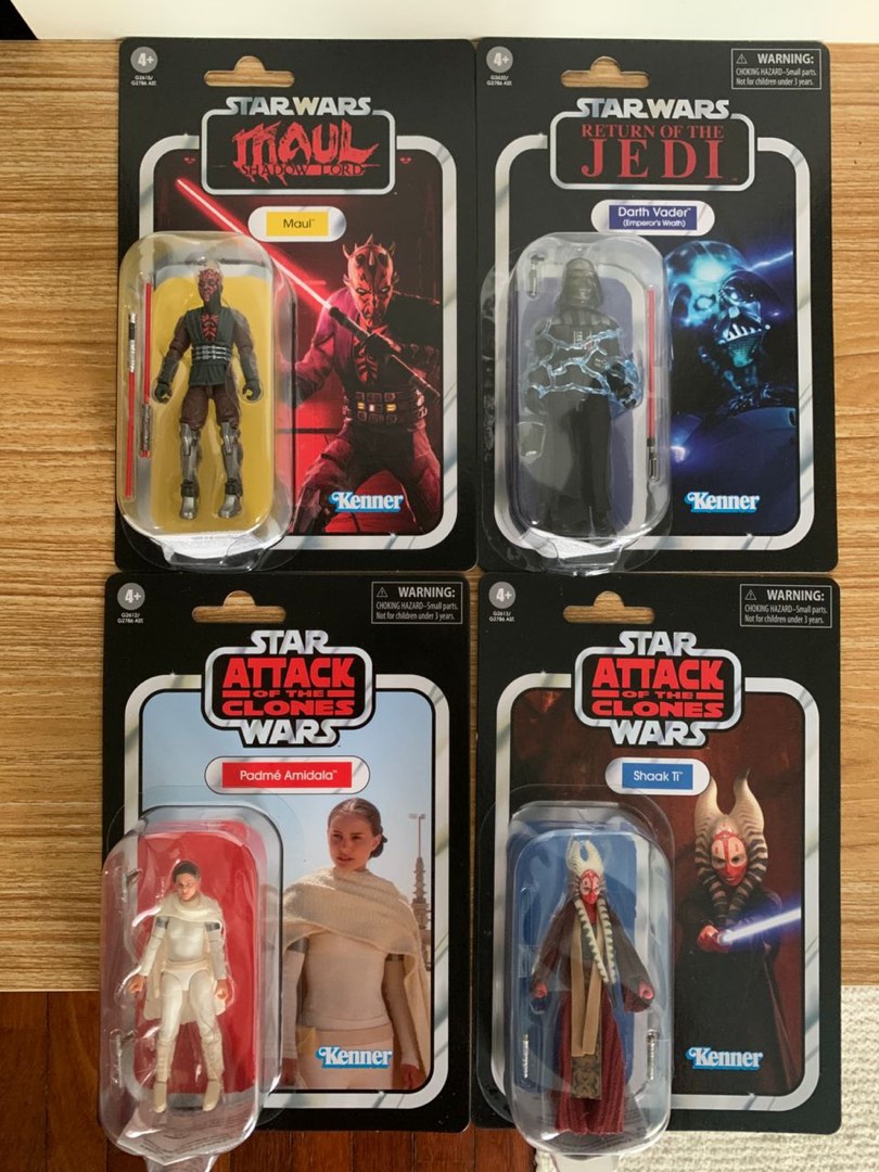 Star Wars Vintage Collection Set of 4 MOSC - Vader, Maul, Padme, Shaak ...