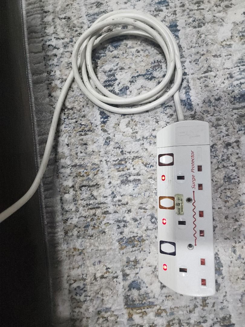 Surge Protector Extension Cord Wire Cable, TV & Home Appliances ...