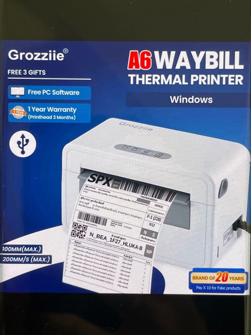 Thermal printer Bluetooth Waybill label printer, Computers & Tech ...