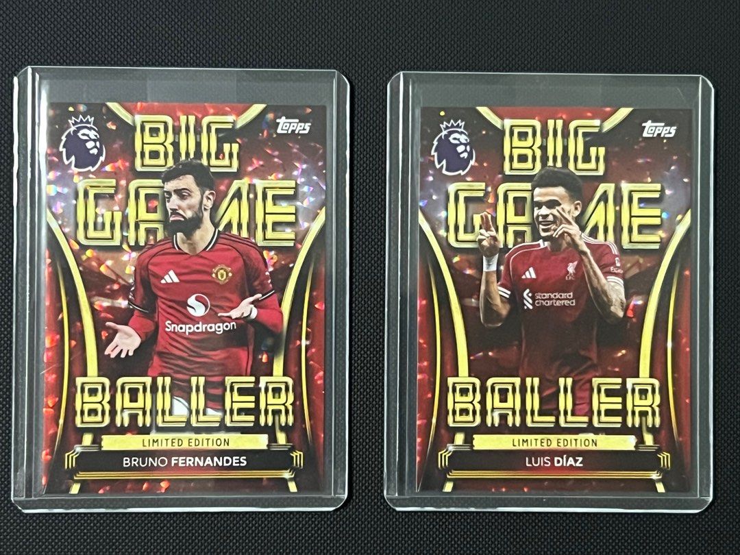 Topps 2026 Big Game Baller Trading Cards - Bruno Fernandes & Luis Diaz ...