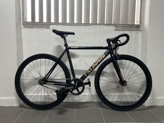 ⚪🔴TSUNAMI SNM-100 Pearl White Red Fixie Bike | Fixed Gear Track Bicycle ...