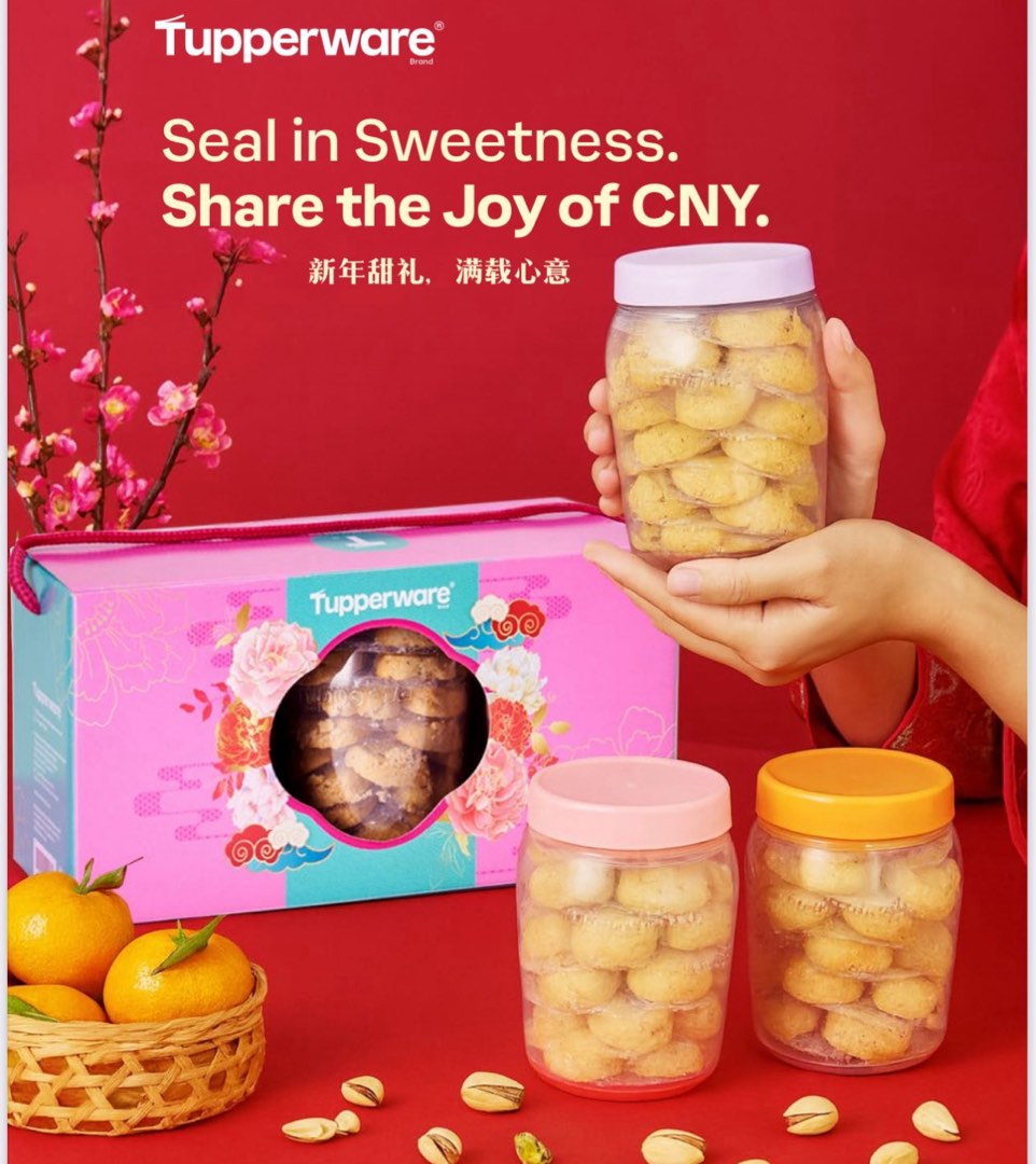 Tupperware 2026 CNY Cookies Gift Set - Halal, Food & Drinks, Other Food ...