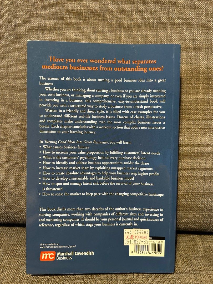 Turning Good Ideas into Great Businesses by Francis Tay, Hobbies & Toys ...