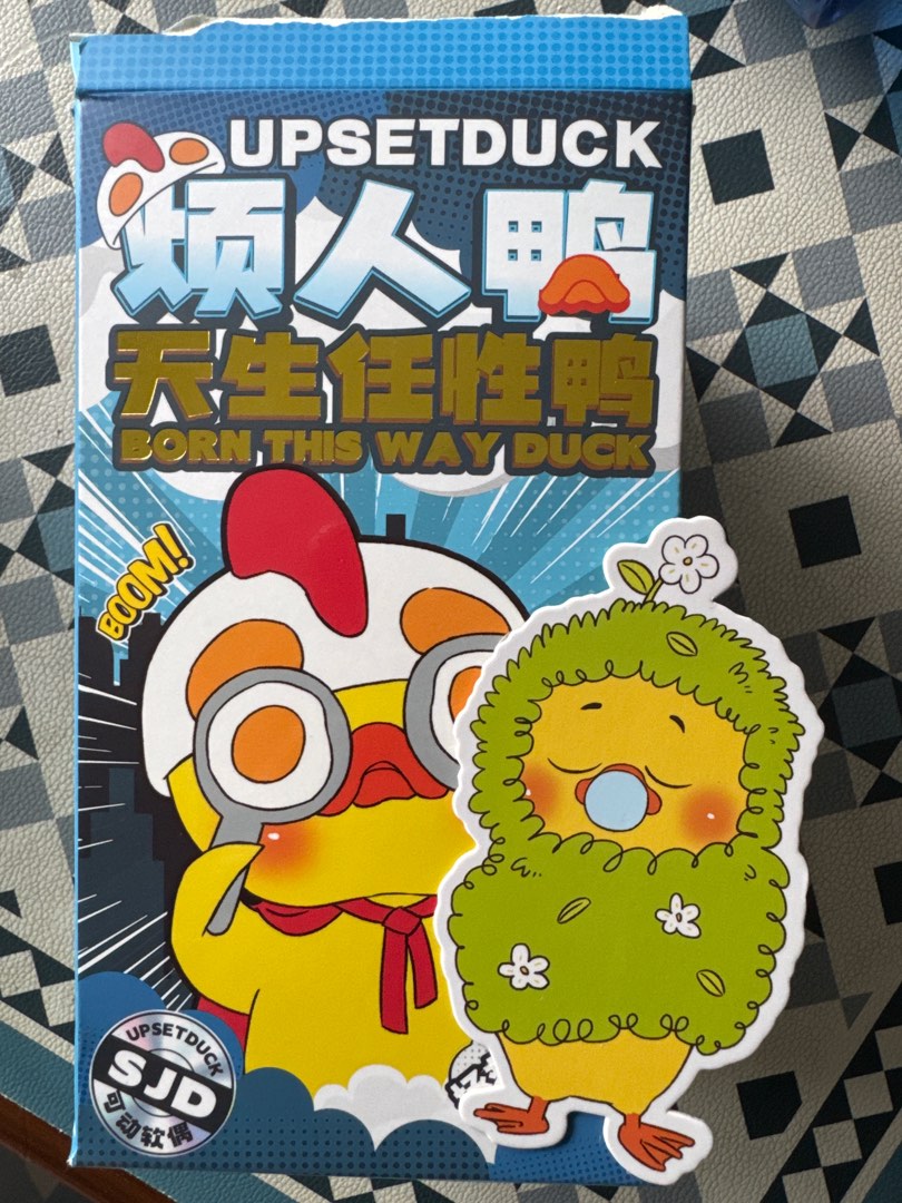 Upset Duck Born This Way Card not Pop Mart plush toy figure, Hobbies ...