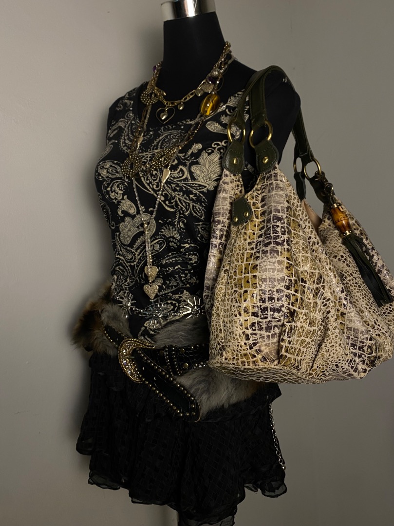 Vintage Alligator Hobo Bag, Women's Fashion, Bags & Wallets, Shoulder ...