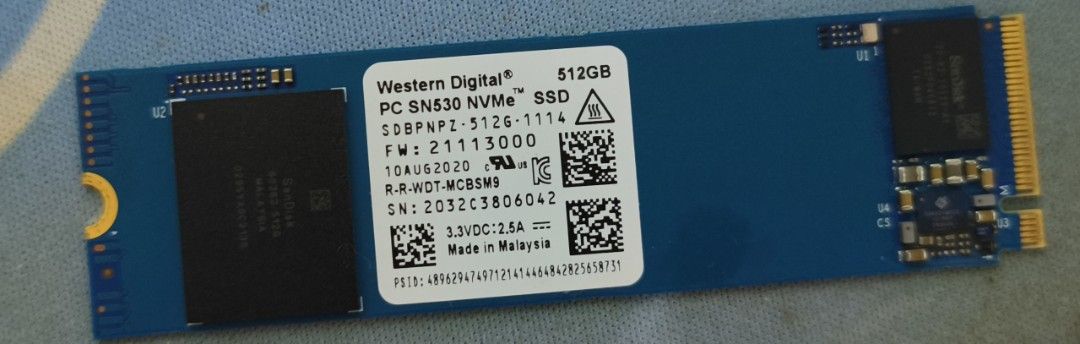 Western Digital PC SN530 NVMe SSD 512GB, Computers & Tech, Parts ...