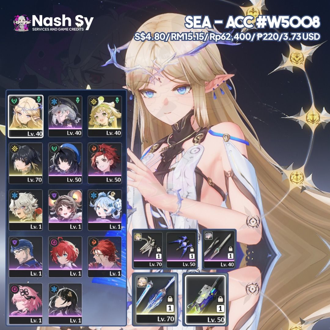 WUTHERING WAVES STARTER ACCOUNTS = RC4 CARTETHYIA / RC 2 CHISA, Video ...