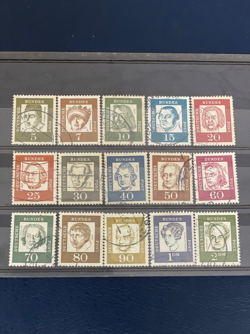 1961 Vintage German Bundespost Stamps Collection, Hobbies & Toys ...