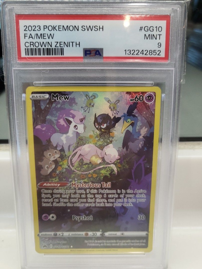2023 Pokemon SWSH Crown Zenith FA/Mew PSA 9, Hobbies & Toys, Toys ...
