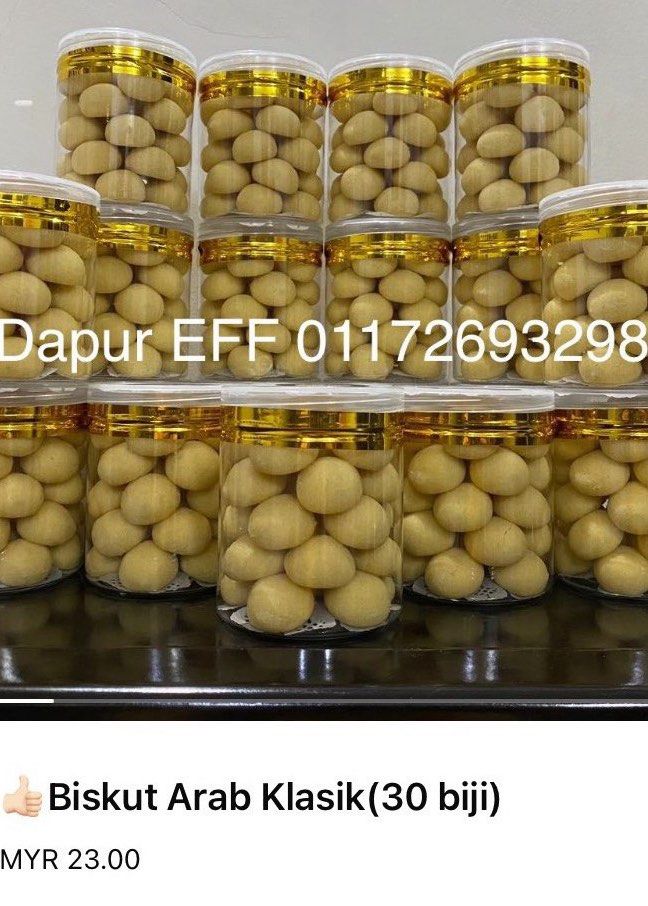 (2026 Open Pre-Order) Biskut Suji/Arab Klasik Mini Raya Cookies, Food ...