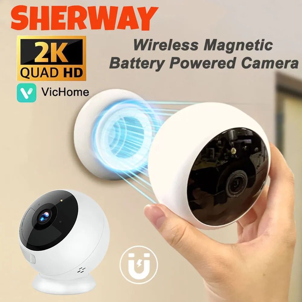 2K 5MP Wifi Home Security Camera Wireless Outdoor Mgnetic Battery ...