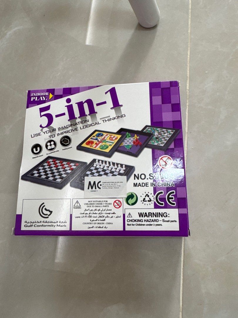 5-in-1 Multifunctional Chess Board Game, Hobbies & Toys, Toys & Games ...
