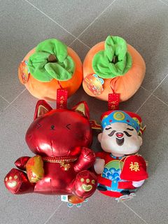 2 for $10 CNY 2026 fortune cat plushies / deco, Hobbies & Toys, Toys ...