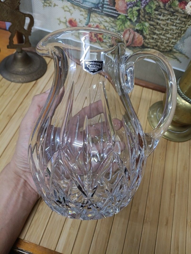 Vintage Wordsley england Crystal Jug – New Old Stock (1980s ...
