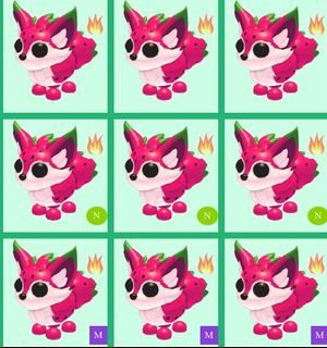 🦊Adopt Me Dragonfruit Fox, Hobbies & Toys, Toys & Games on Carousell