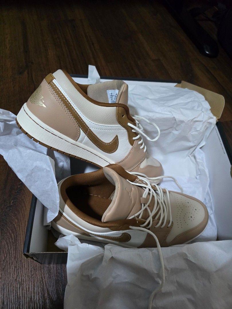Air Jordan 1 Low - Beige/Brown, Men's Fashion, Footwear, Sneakers on ...