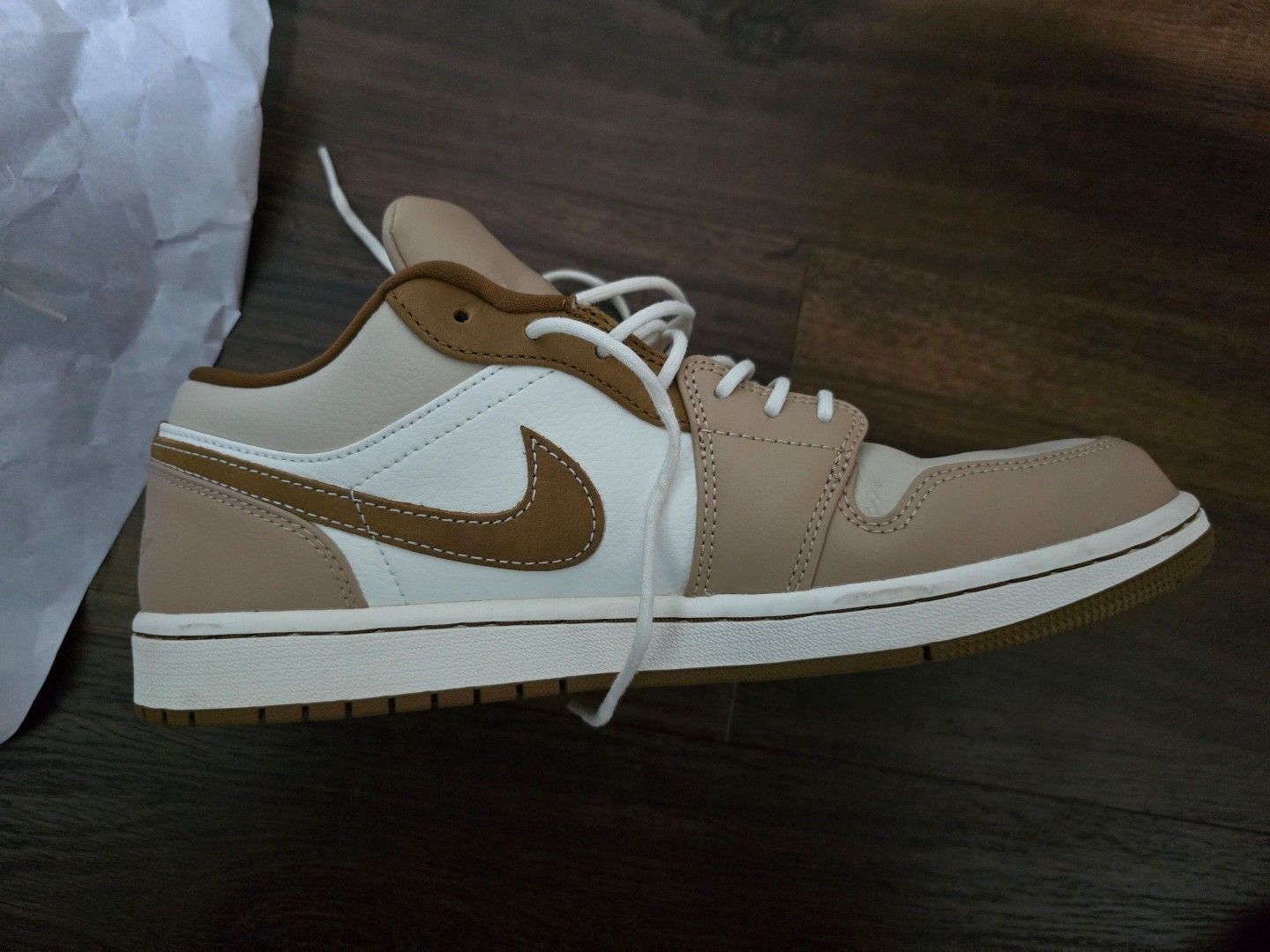 Air Jordan 1 Low - Beige/Brown, Men's Fashion, Footwear, Sneakers on ...