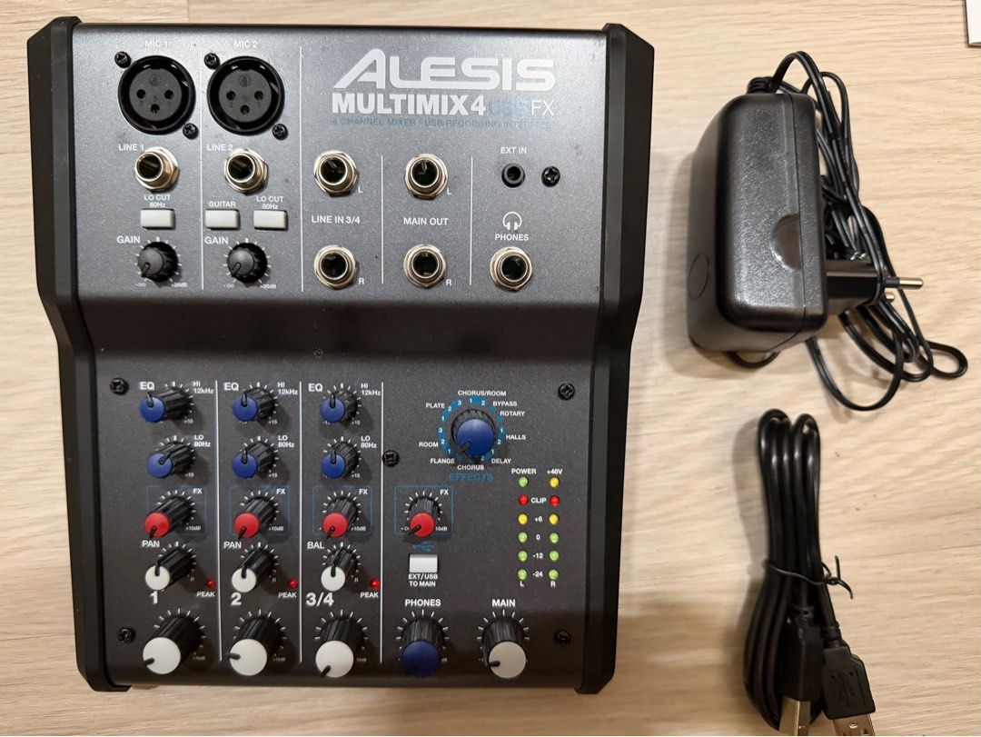 Alesis MultiMix 4 USB FX 4-Channel Mixer, Audio, Other Audio Equipment ...