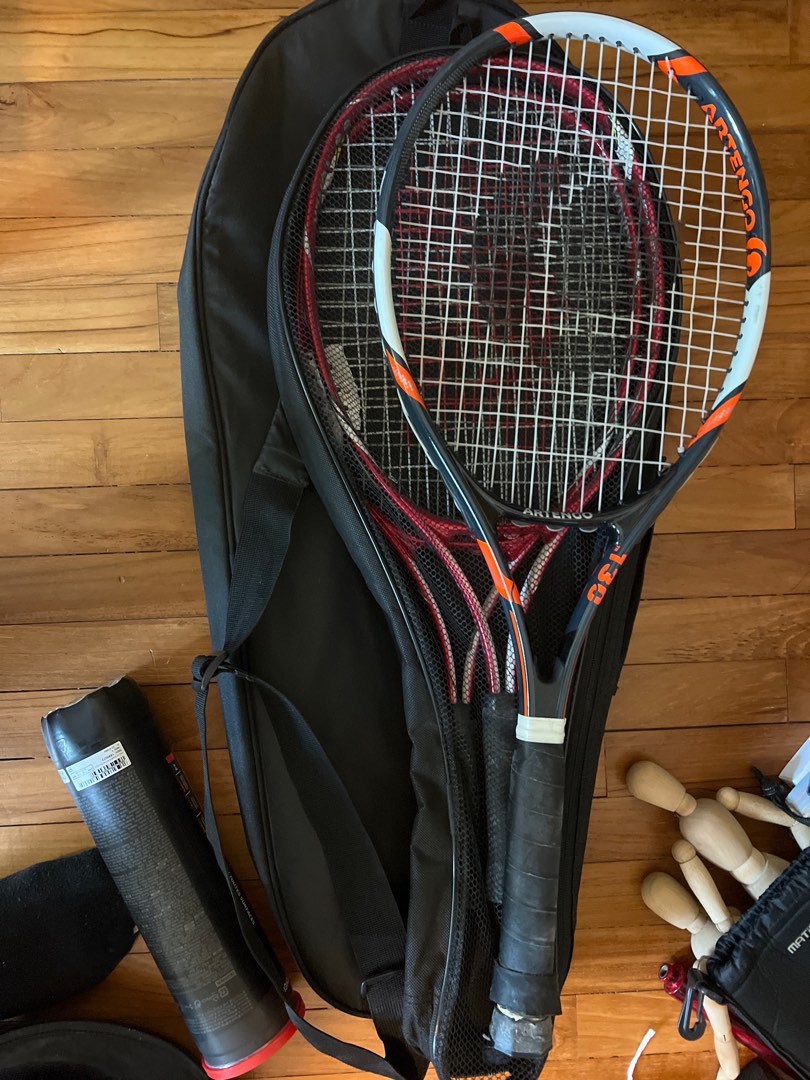 Artengo, Penn, & Ncode Tennis Rackets; 2 Yonex Raquetball Rackets ...
