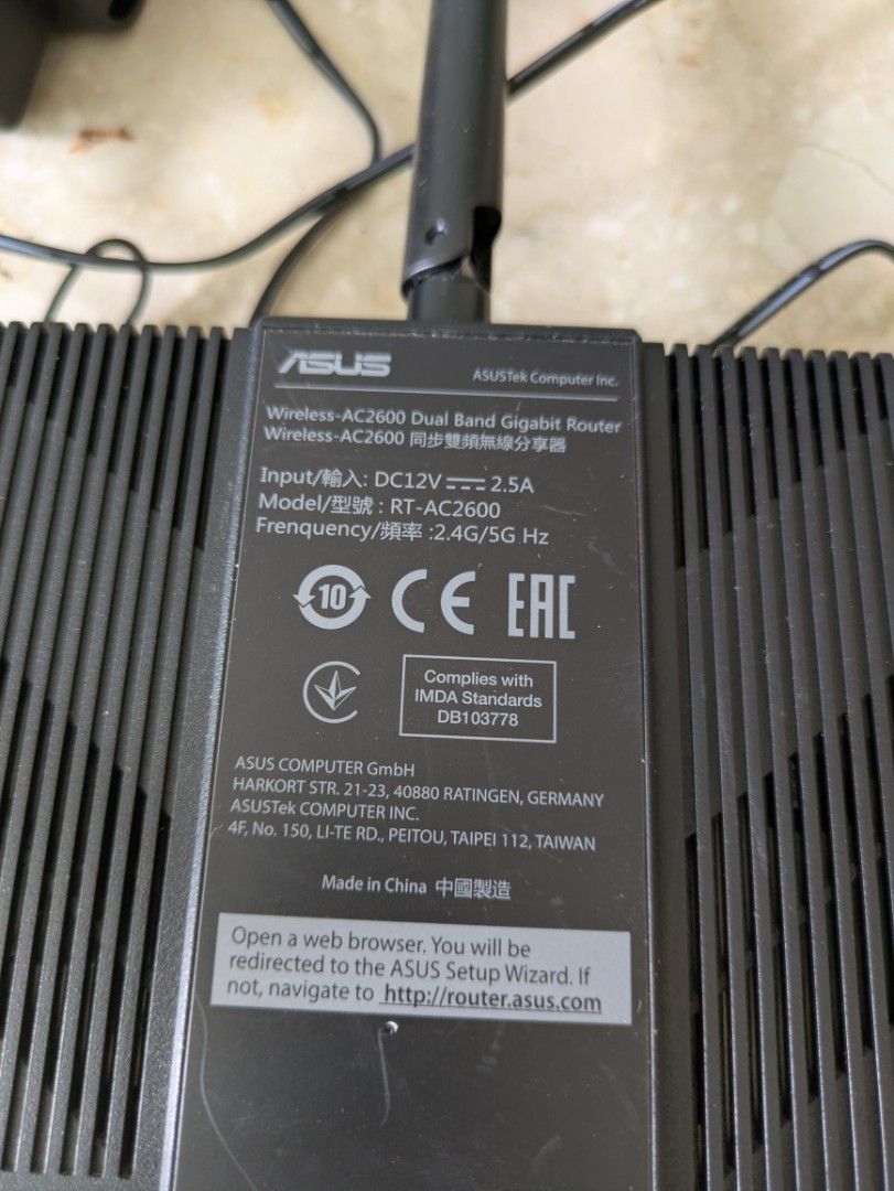 ASUS RT-AC2600 Dual Band Gigabit Router, Computers & Tech, Parts ...