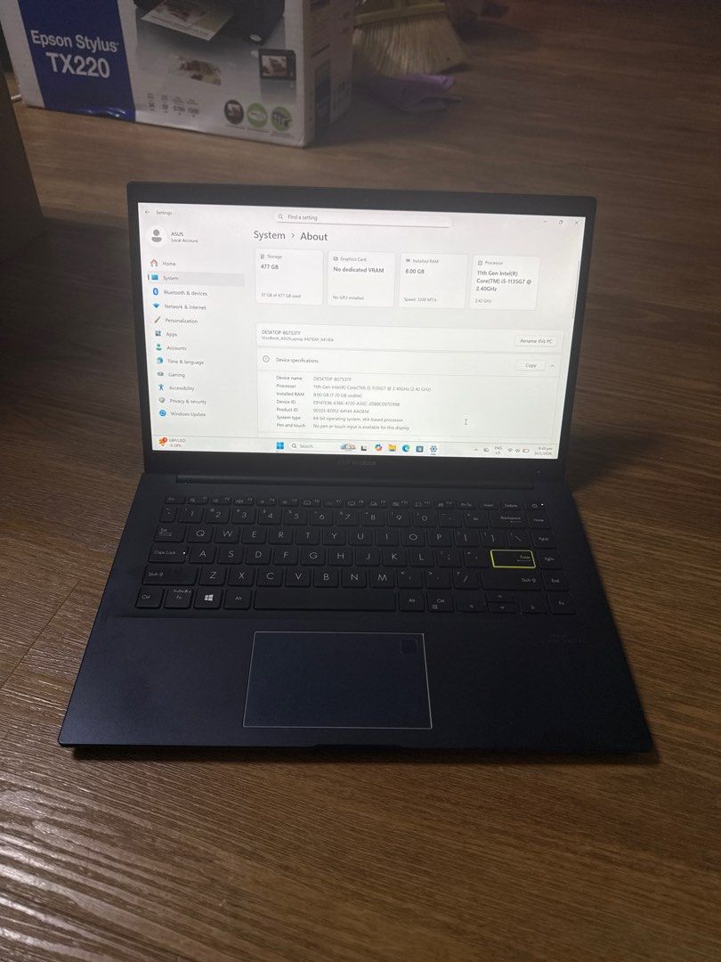 ASUS Vivobook 11th Gen i5 Laptop, Computers & Tech, Laptops & Notebooks ...