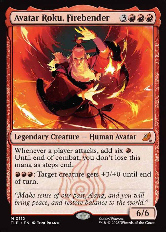 Avatar Roku, Firebender - Magic The Gathering Card, Hobbies & Toys ...