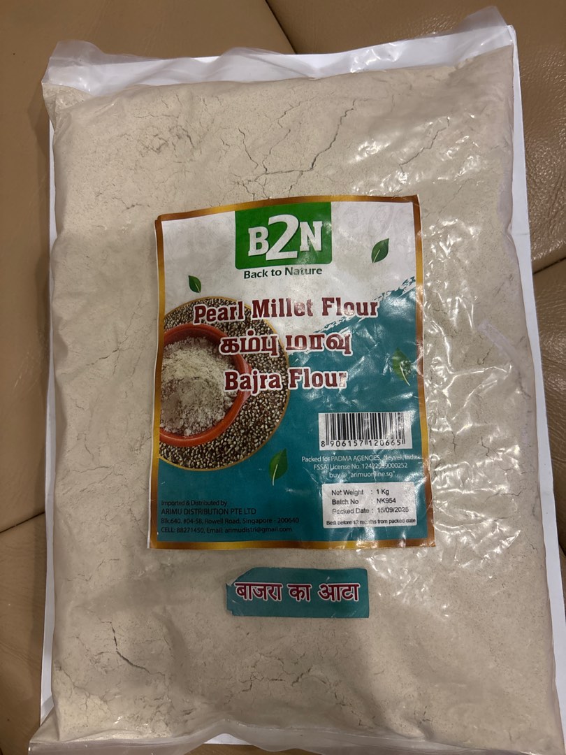 B2N Pearl Millet Flour (Bajra Flour) 1kg, Food & Drinks, Other Food ...