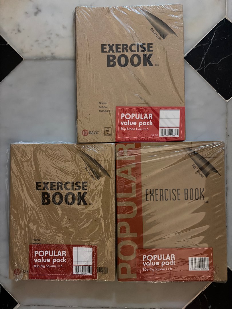 Basic Exercise Books - Popular Value Pack, Hobbies & Toys, Stationery ...