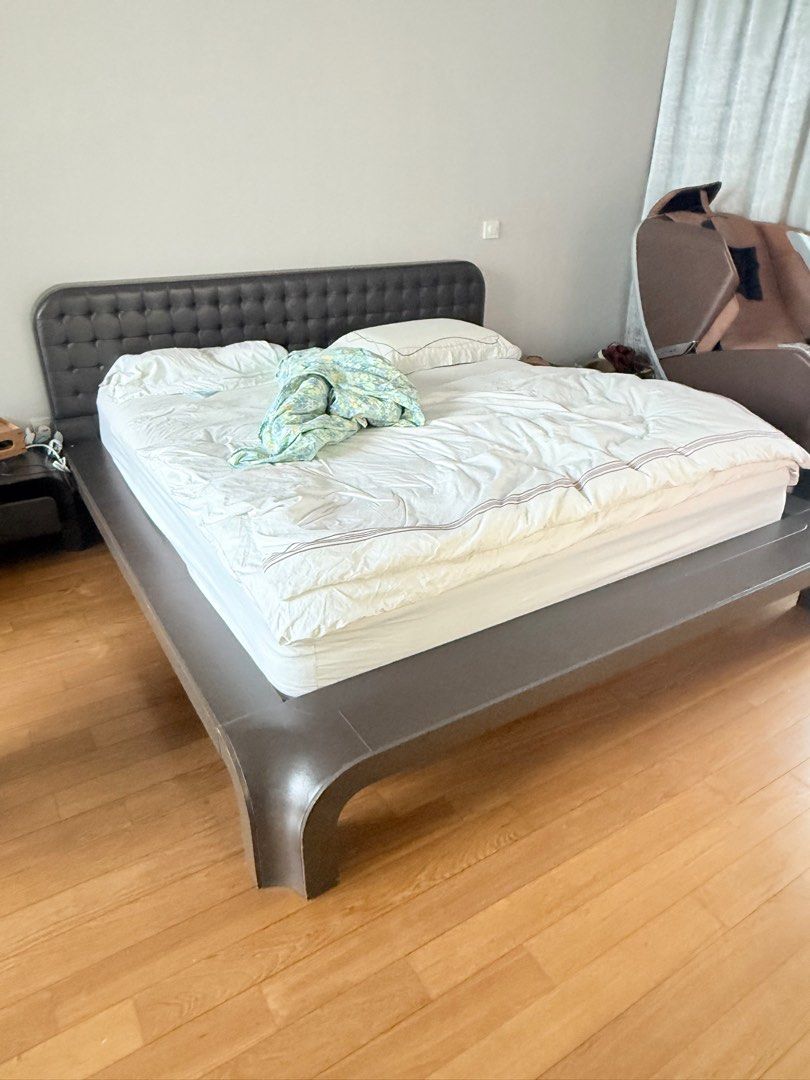Bed frame with matress, Furniture & Home Living, Furniture, Bed Frames ...