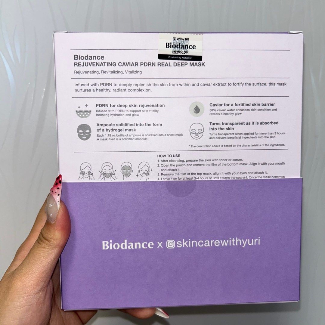 Biodance Rejuvenating Caviar PDRN Mask, Beauty & Personal Care, Face ...