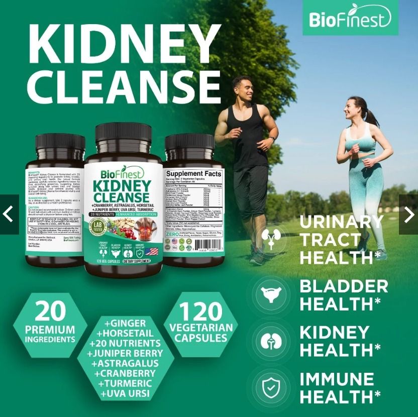 Biofinest Kidney Cleanse Supplement - Cranberry Astragalus - Kidney ...